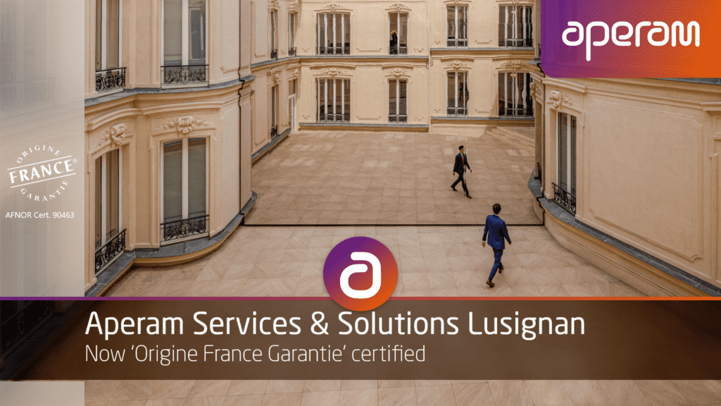 Aperam Lusignan, Origine France Garantie certified - aperam
