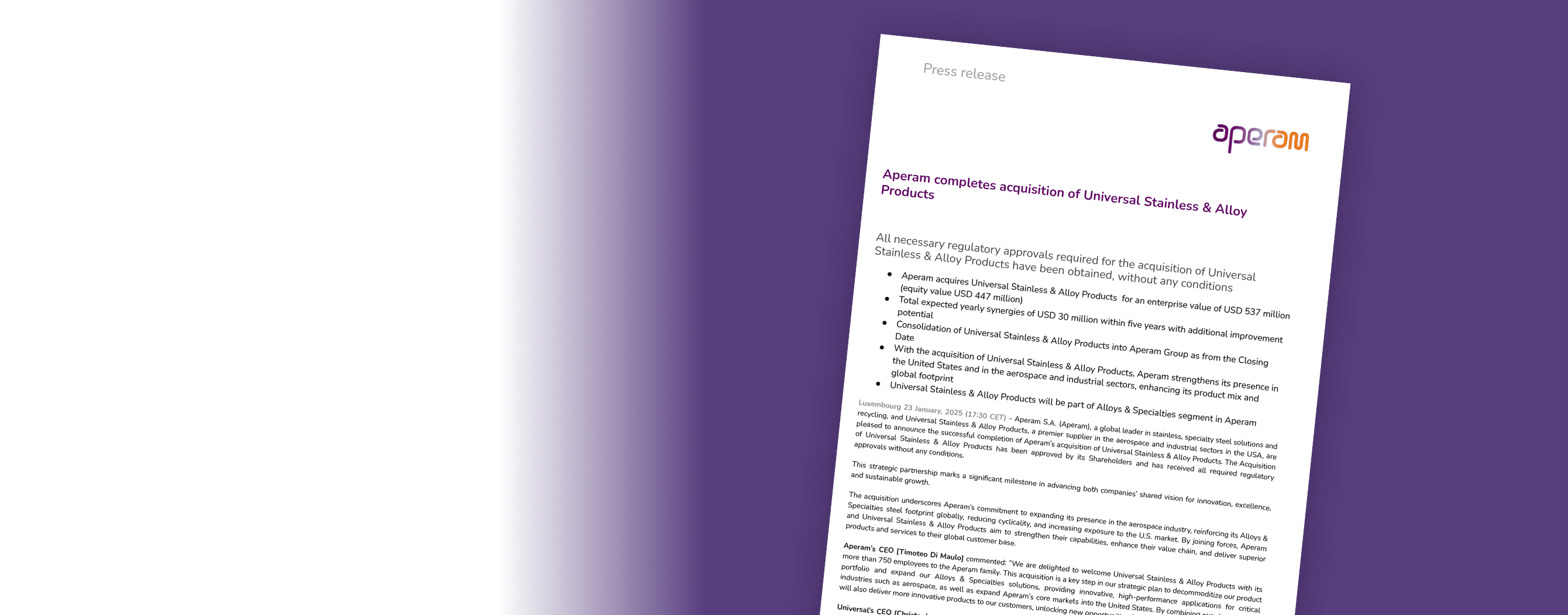 Homepage [www.aperam.com]